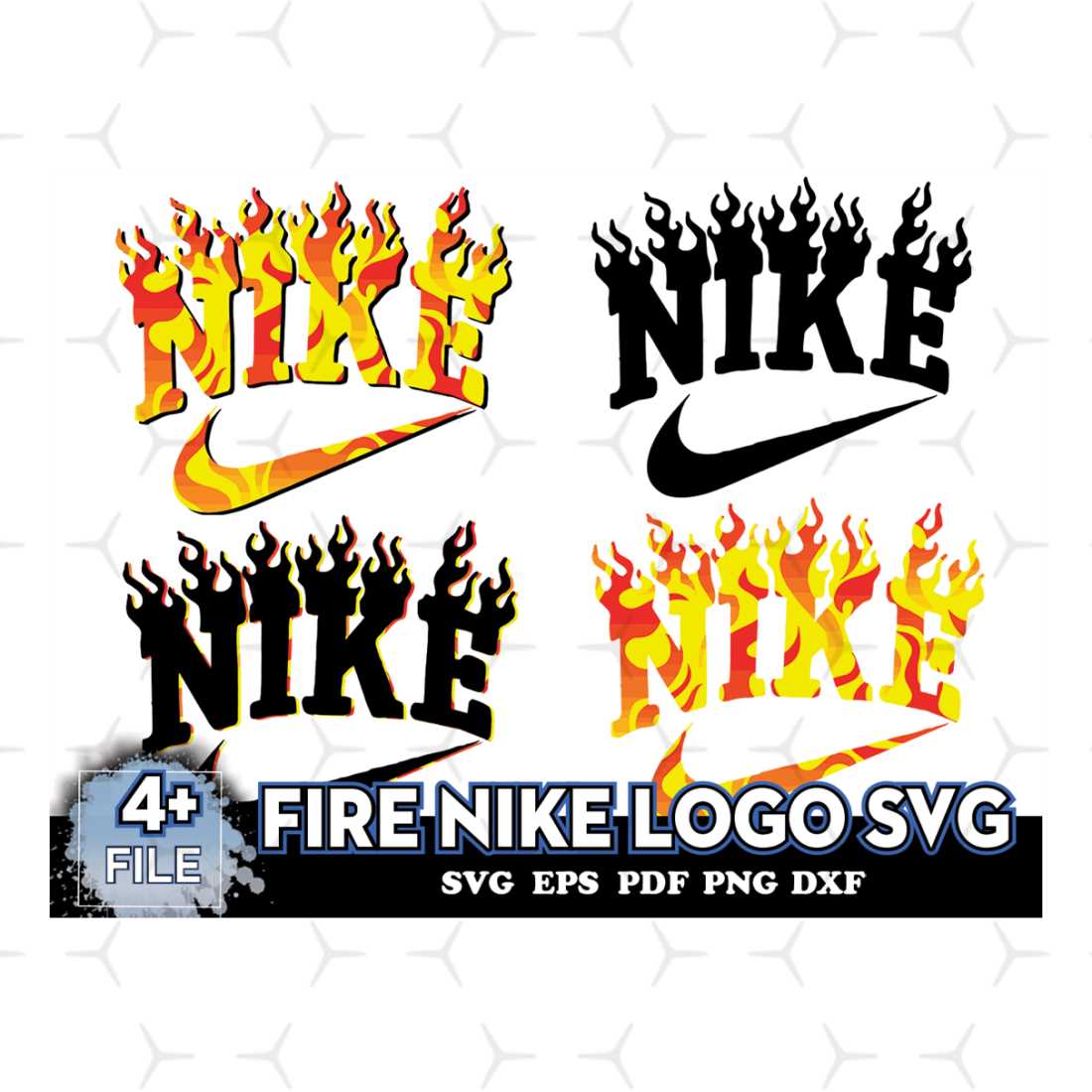 Fire Nike Logo Svg, Logo Brand Svg, Fire Nike Svg, Nike Logo | Inspire ...