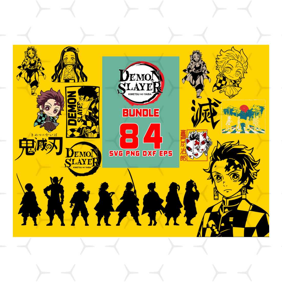 84 Files Demon Slayer Kimetsu No Yaiba Bundle Svg, Cartoon S | Inspire ...