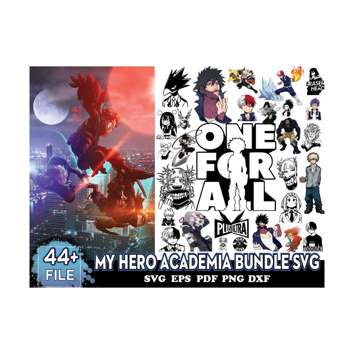 44 Files My Hero Academia Bundle Svg, Cartoon Svg | Inspire Uplift