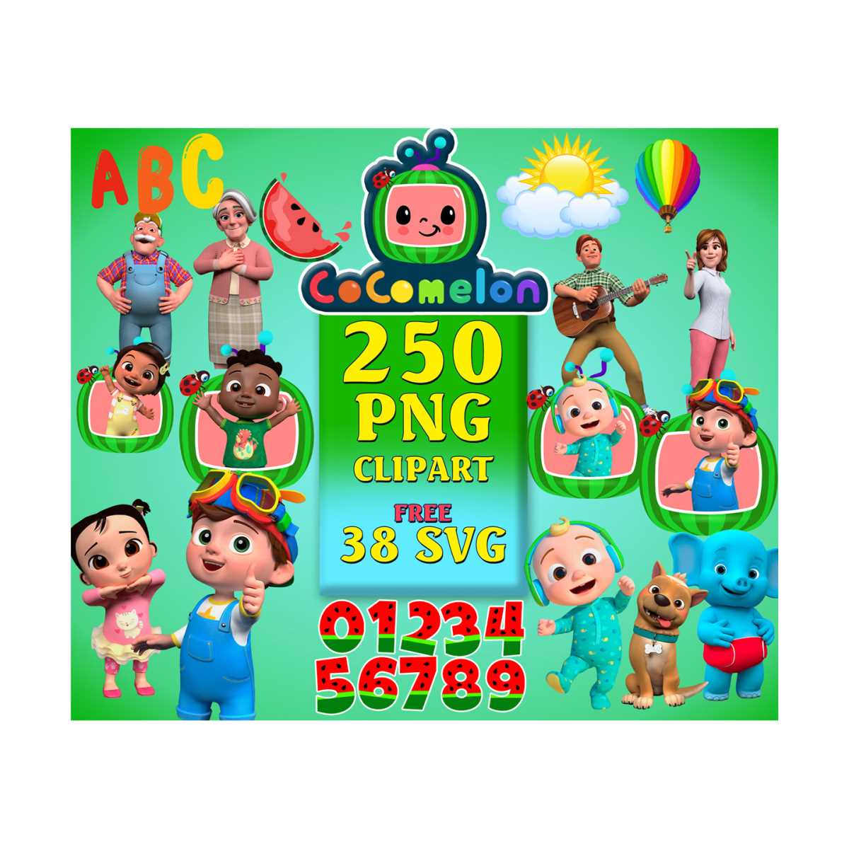 250 Cocomelon Clipart Bundle, Cocomelon Png Bundle, Cocomelo | Inspire ...