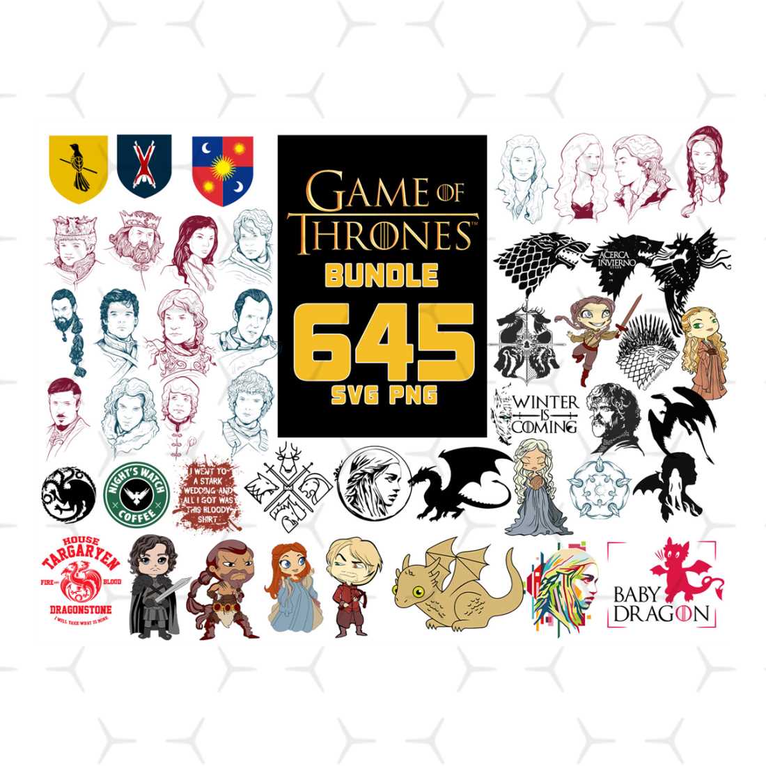 645 Files Game Thrones Bundle Svg, Trending Svg, Game Of Thr | Inspire ...