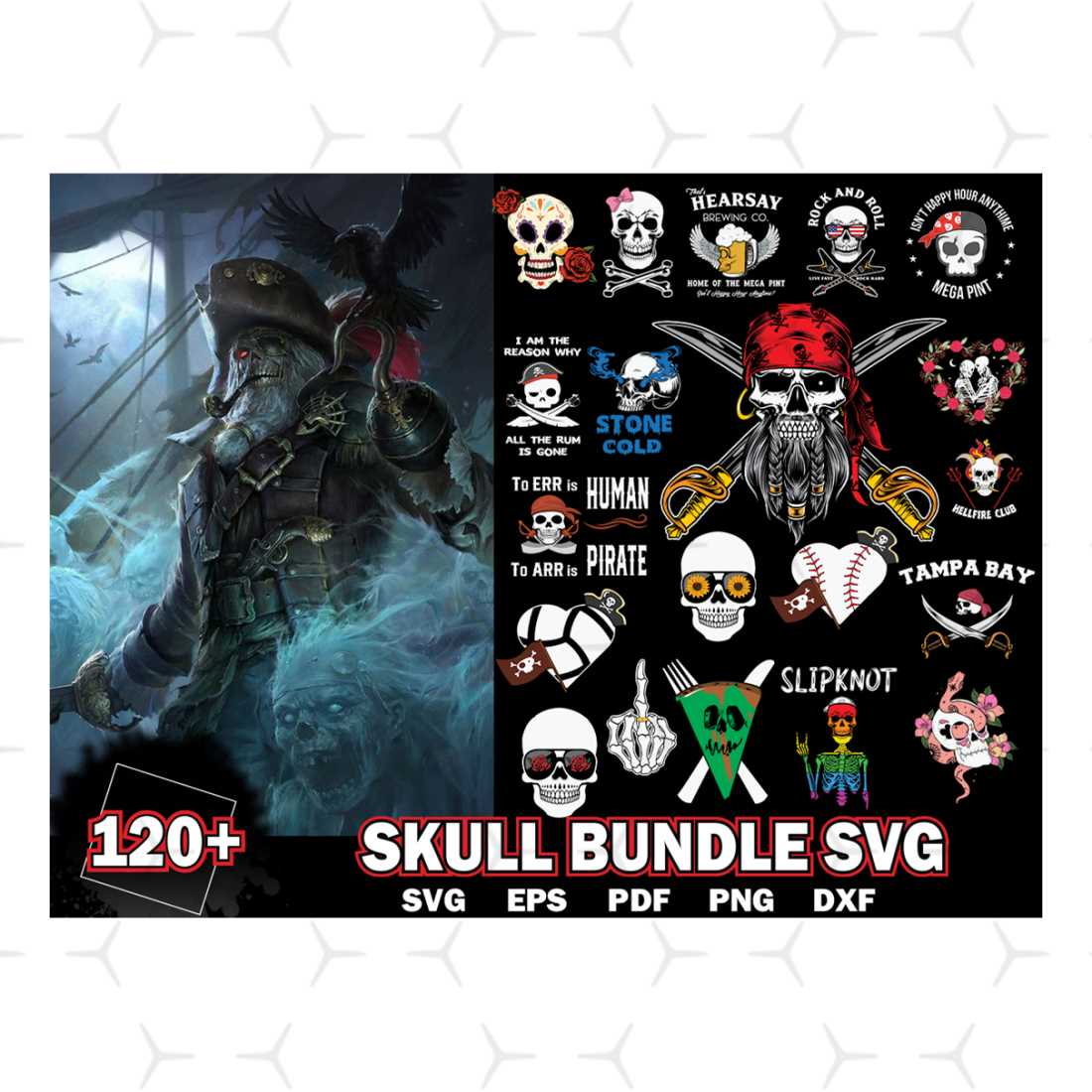 120 Skull Bundle Svg, Skull Svg | Inspire Uplift