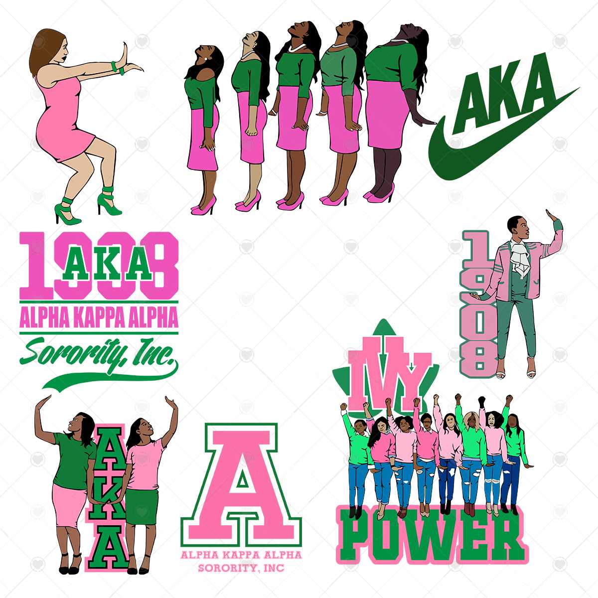 Alpha kappa alpha bundles svg, Sorority Svg, Aka Girl gang, - Inspire ...