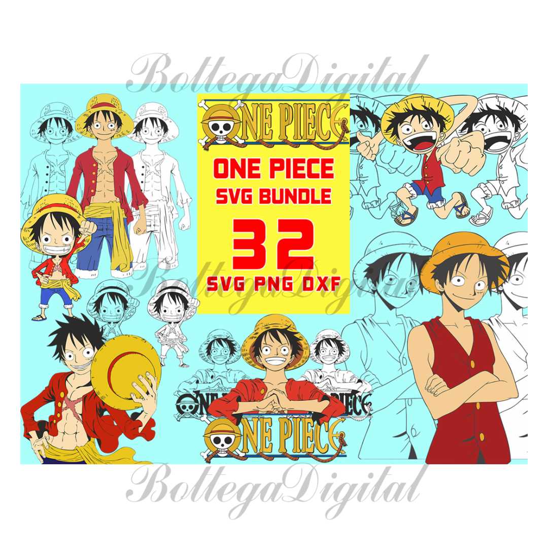 32 Files One Piece Svg Bundle, Cartoon Svg, Anime Svg, One P | Inspire ...