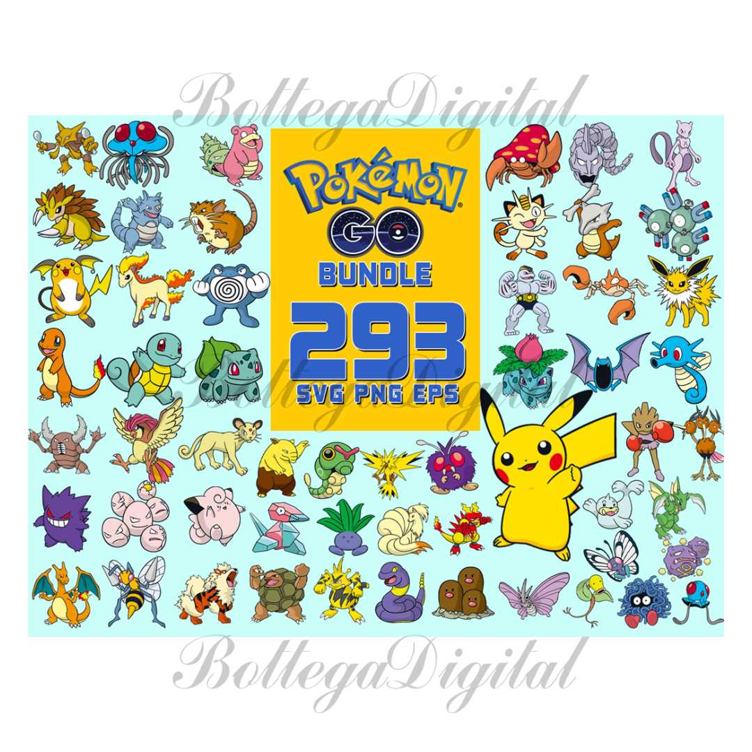 293 Files Pokemon Bundle Svg, Cartoon Svg, Pokemon Svg, Poke | Inspire ...
