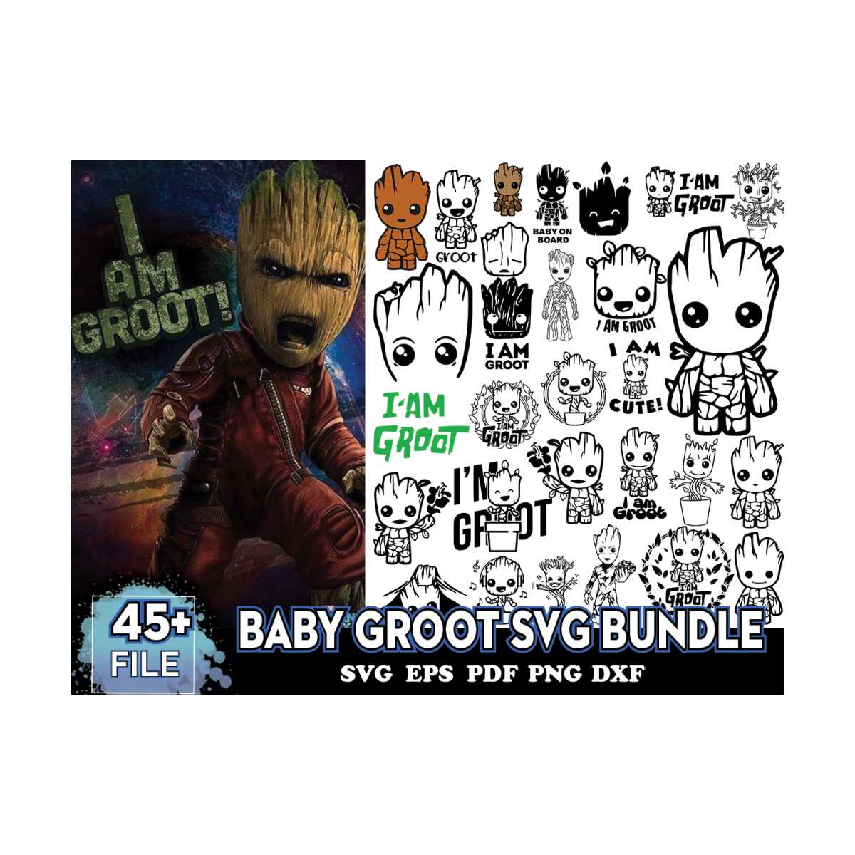 45 Files Baby Groot Svg Bundle, Baby Groot Svg | Inspire Uplift