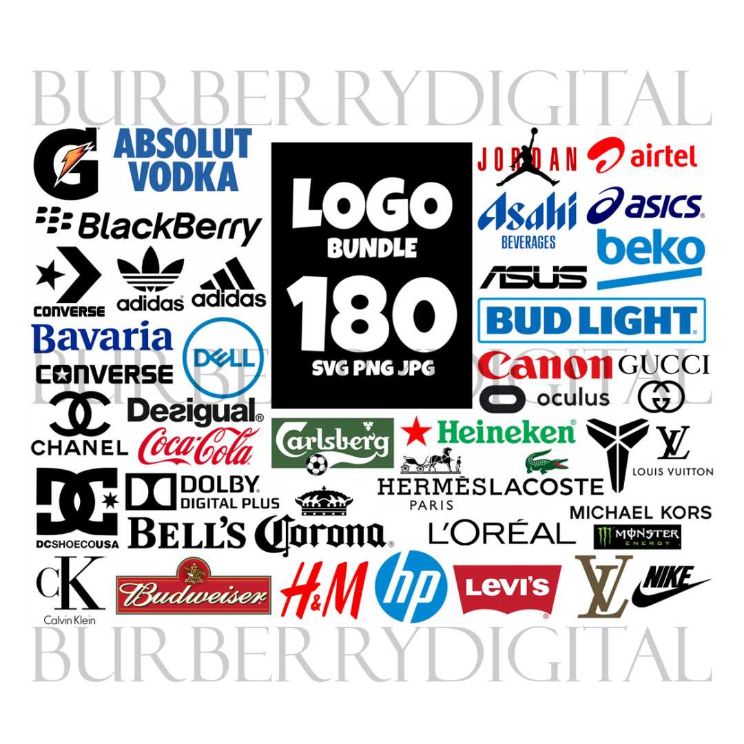180 Files Logo Bundle Svg, Brand Logo Svg, Logo Bundle, Tren - Inspire ...