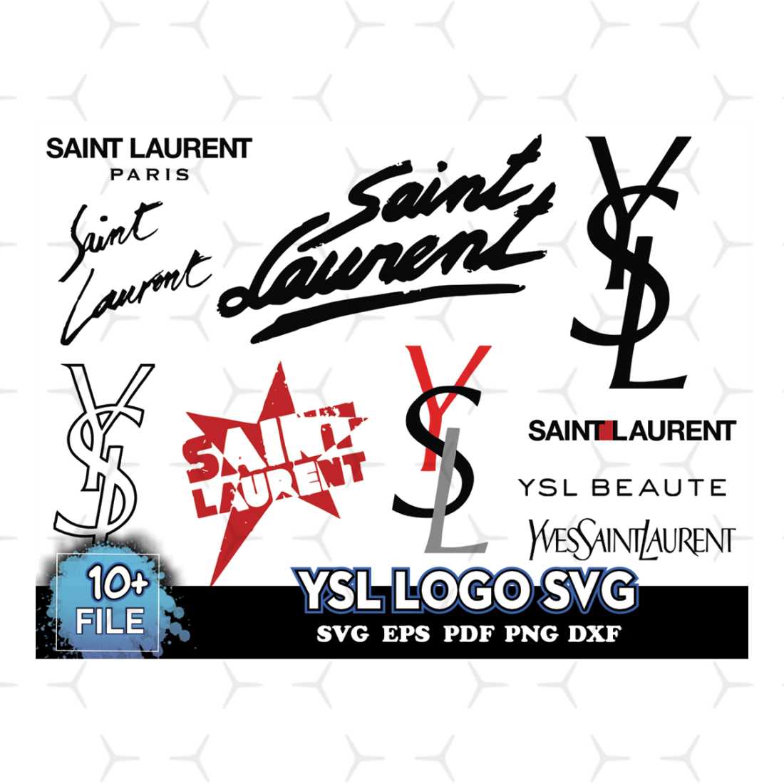 YSL Logo Svg, Brand Logo Svg, YSL Svg, Fashion Brand Svg | Inspire Uplift