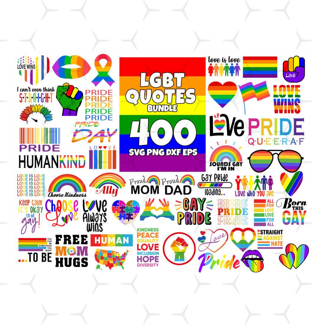 400 Files Lgbt Quotes Bundle Svg, Lgbt Svg, Pride Svg, Rainb | Inspire ...