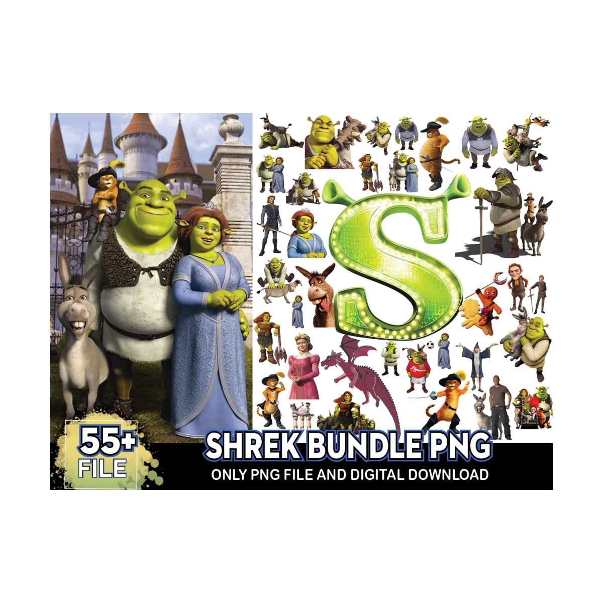 55 Files Shrek Bundle Png, Cartoon Png, Shrek Png | Inspire Uplift