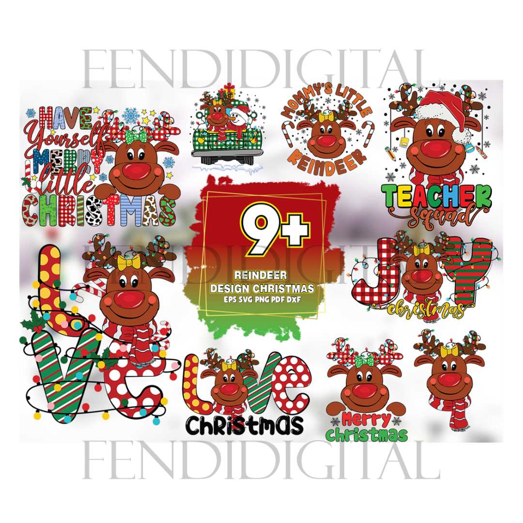 Reindeer Design Christmas SVG Bundle, Christmas Svg , Santa - Inspire ...