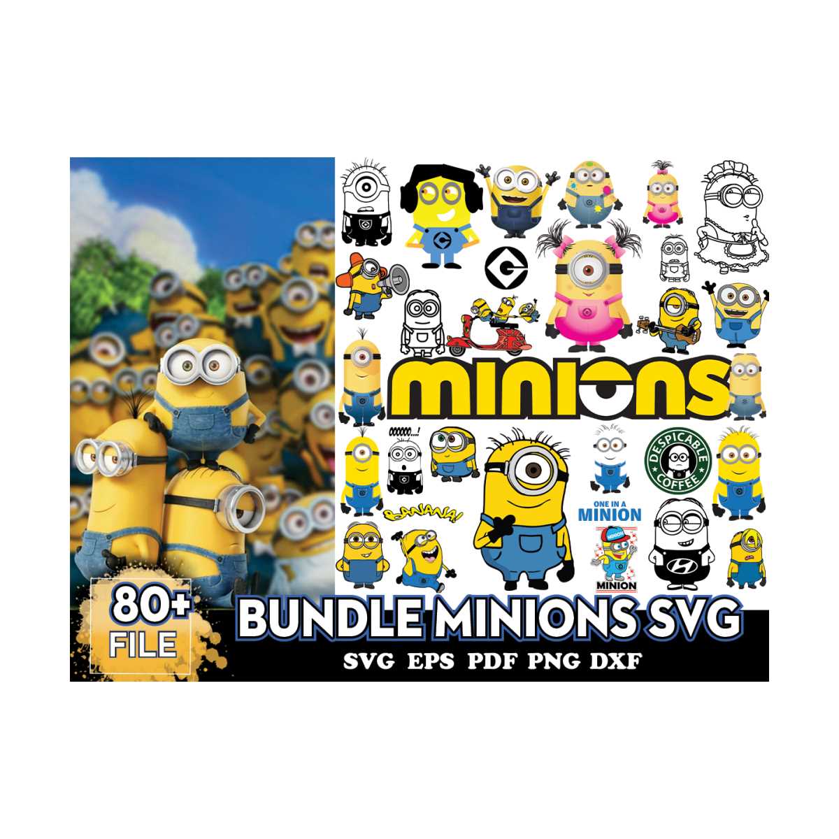 80 Bundle Minions Svg, Minion Svg, Minion Kelvin Svg | Inspire Uplift