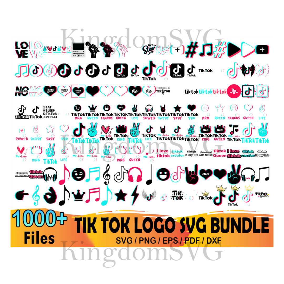 1000 Tik Tok Logo Svg Bundle, Tik Tok Svg, Tik Tok Clipart | Inspire Uplift