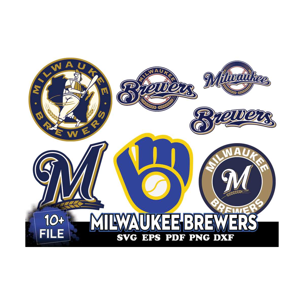 10 FILE Milwaukee Brewers Svg Bundle | Inspire Uplift