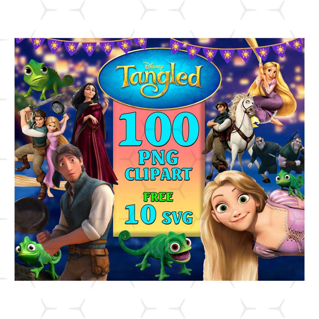100 Tangled Clipart Png Rapunzel, Princess Disney Bundle, Ta | Inspire ...