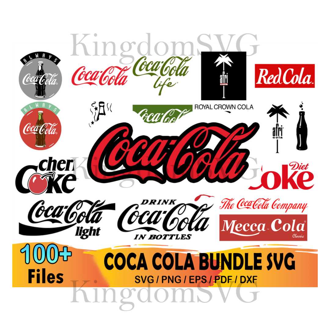 100 Coca Cola Bundle Svg, Coca Cola Logo Svg, Coke Logo Svg - Inspire ...