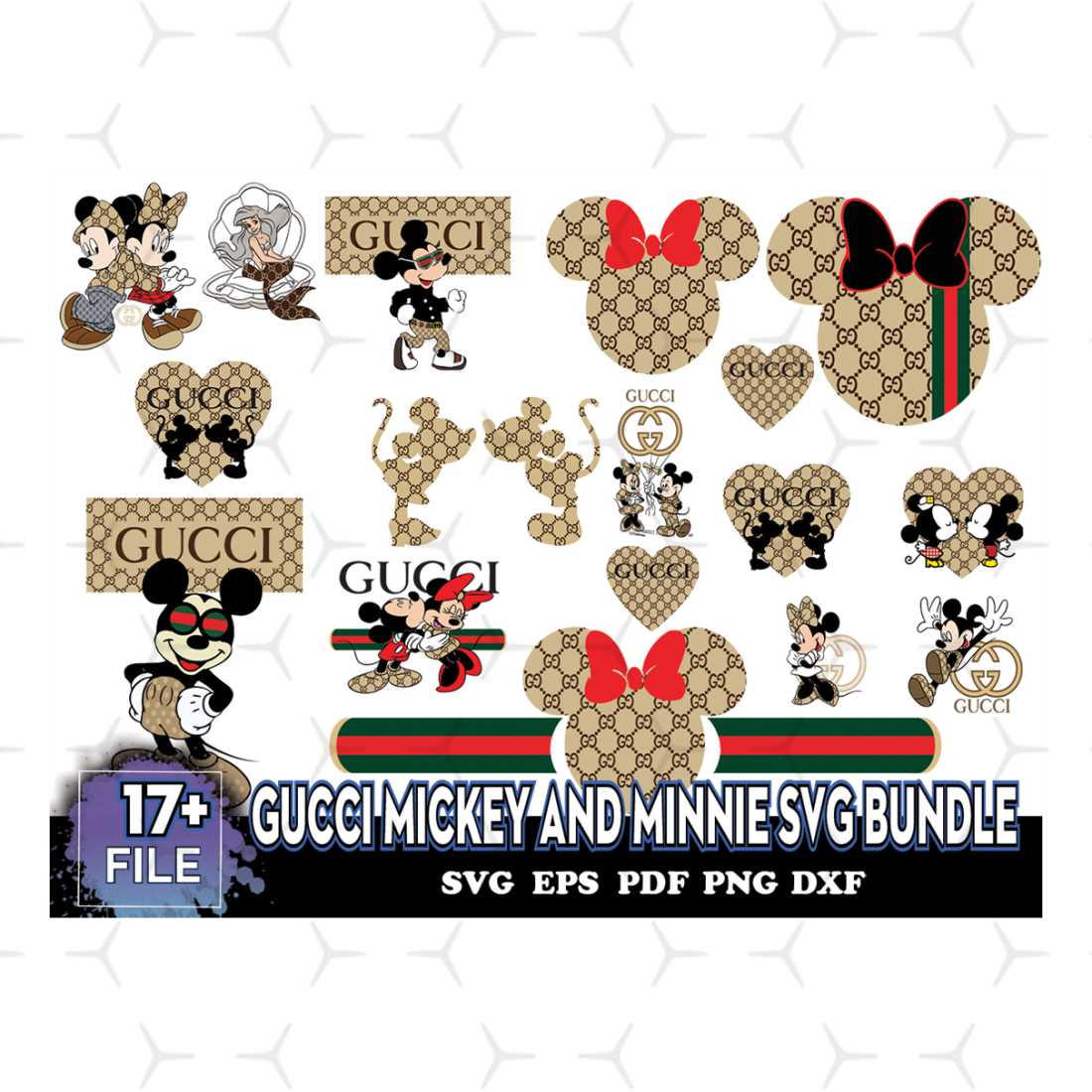 Gucci Mickey And Minnie Svg Bundle, Gucci Mickey Svg | Inspire Uplift
