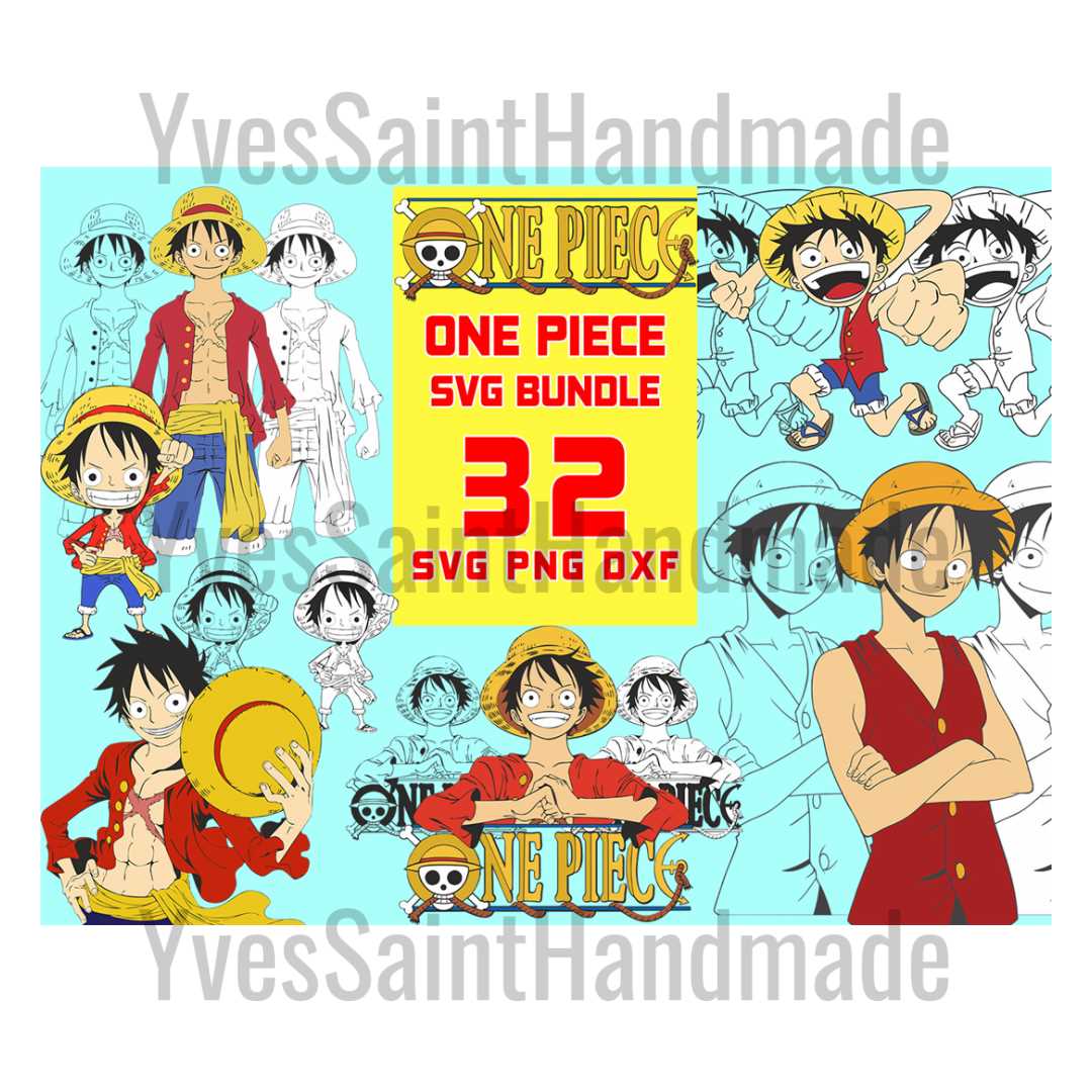 32 Files One Piece Svg Bundle, Cartoon Svg, Anime Svg, One P | Inspire ...