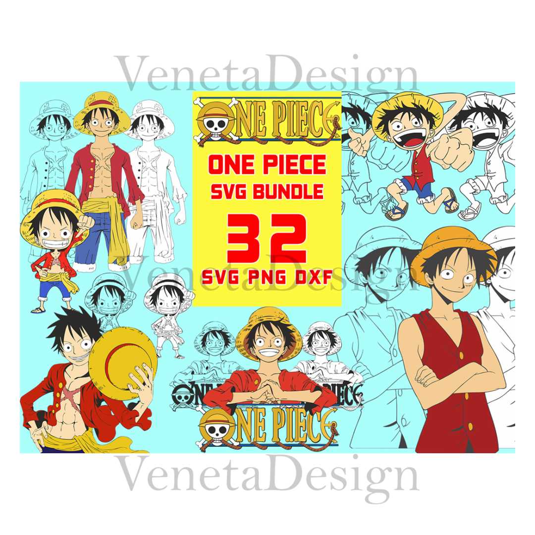 32 Files One Piece Svg Bundle, Cartoon Svg, Anime Svg, One P | Inspire ...
