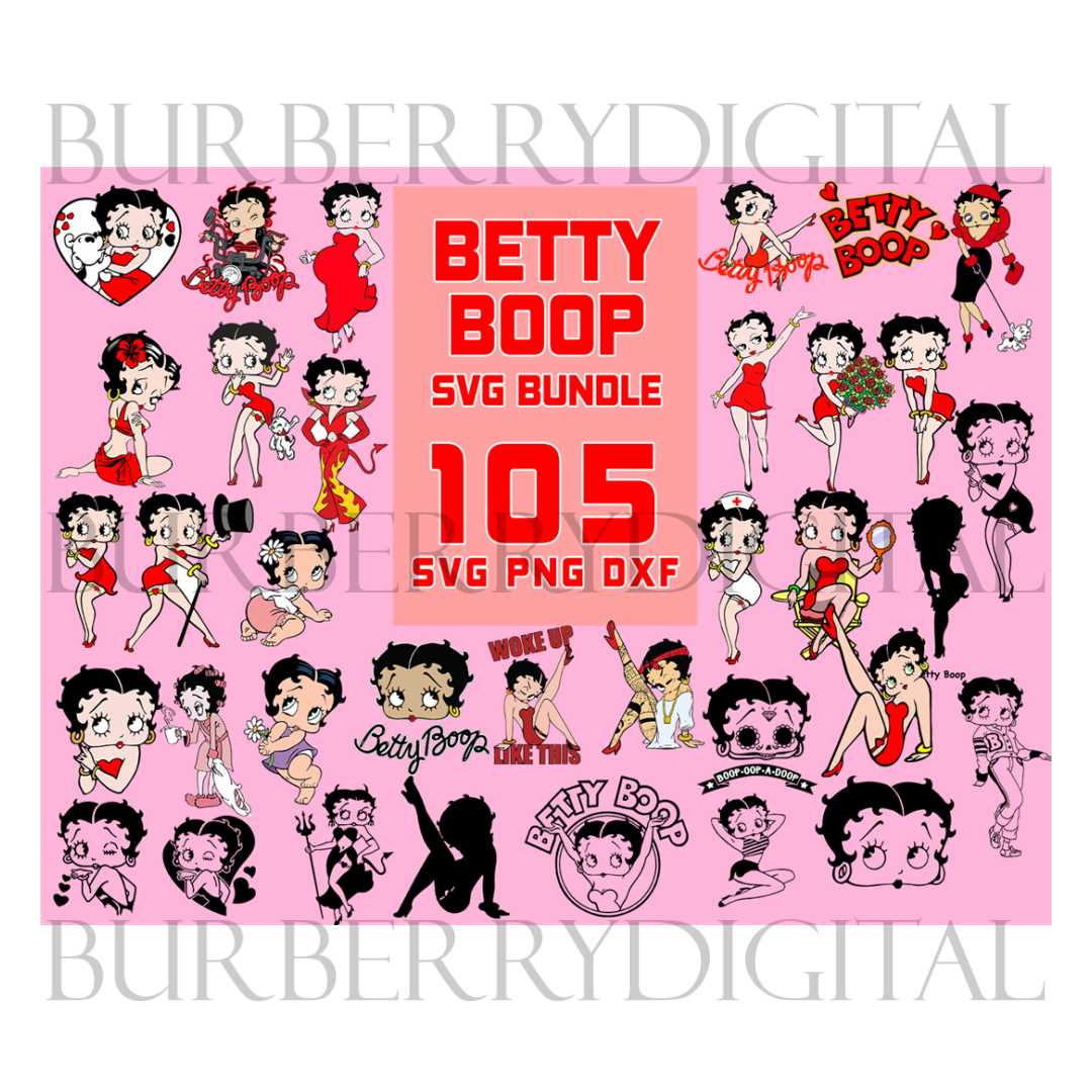 105 Files Betty Boop Svg Bundle, Cartoon Svg, Betty Boop Svg - Inspire ...