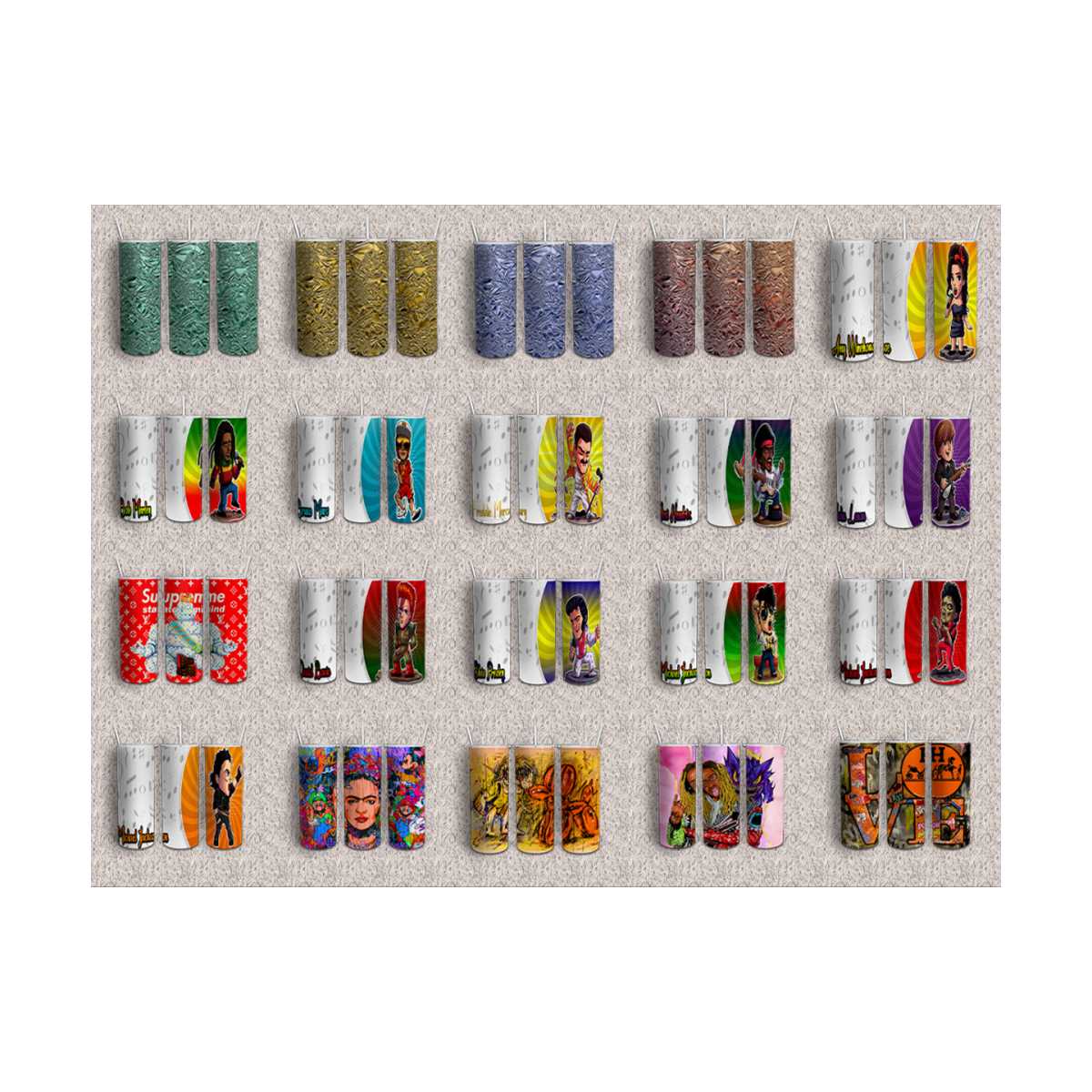 Rock Singer Music Tumbler Wraps Bundle PNG Sublimation Desig - Inspire ...