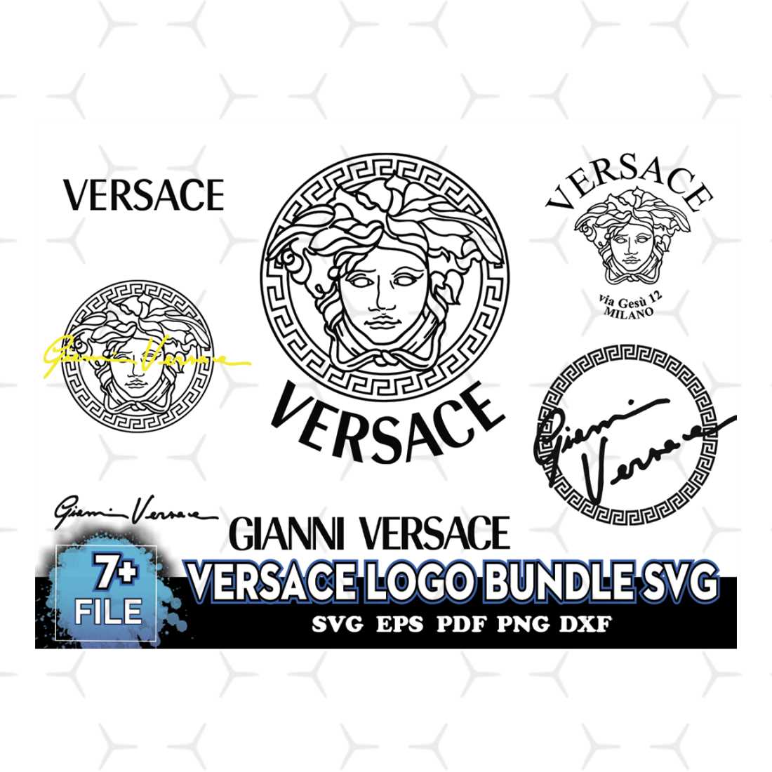 Versace Logo Bundle Svg, Brand Logo Svg, Versace Bundle Svg, | Inspire ...