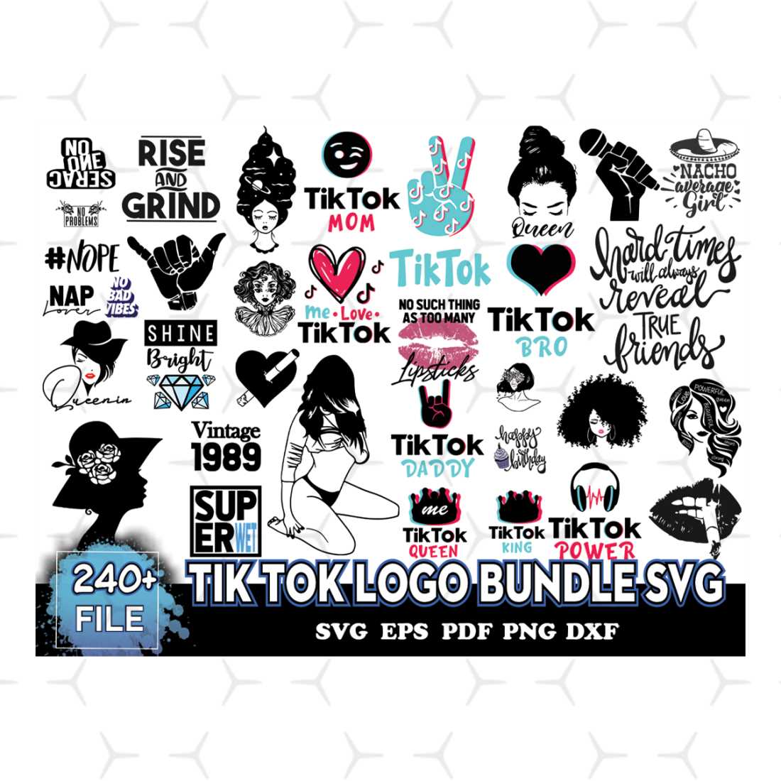 Tik Tok Logo Bundle Svg, Tik Tok Svg, Tik Tok Logo Svg | Inspire Uplift