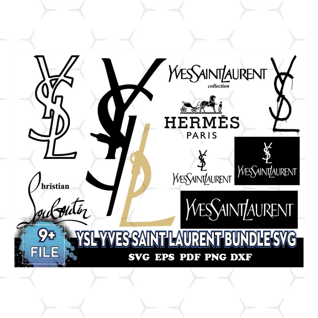 YSL Yves Saint Laurent Bundle Svg, Trending Svg, YSL Svg | Inspire Uplift