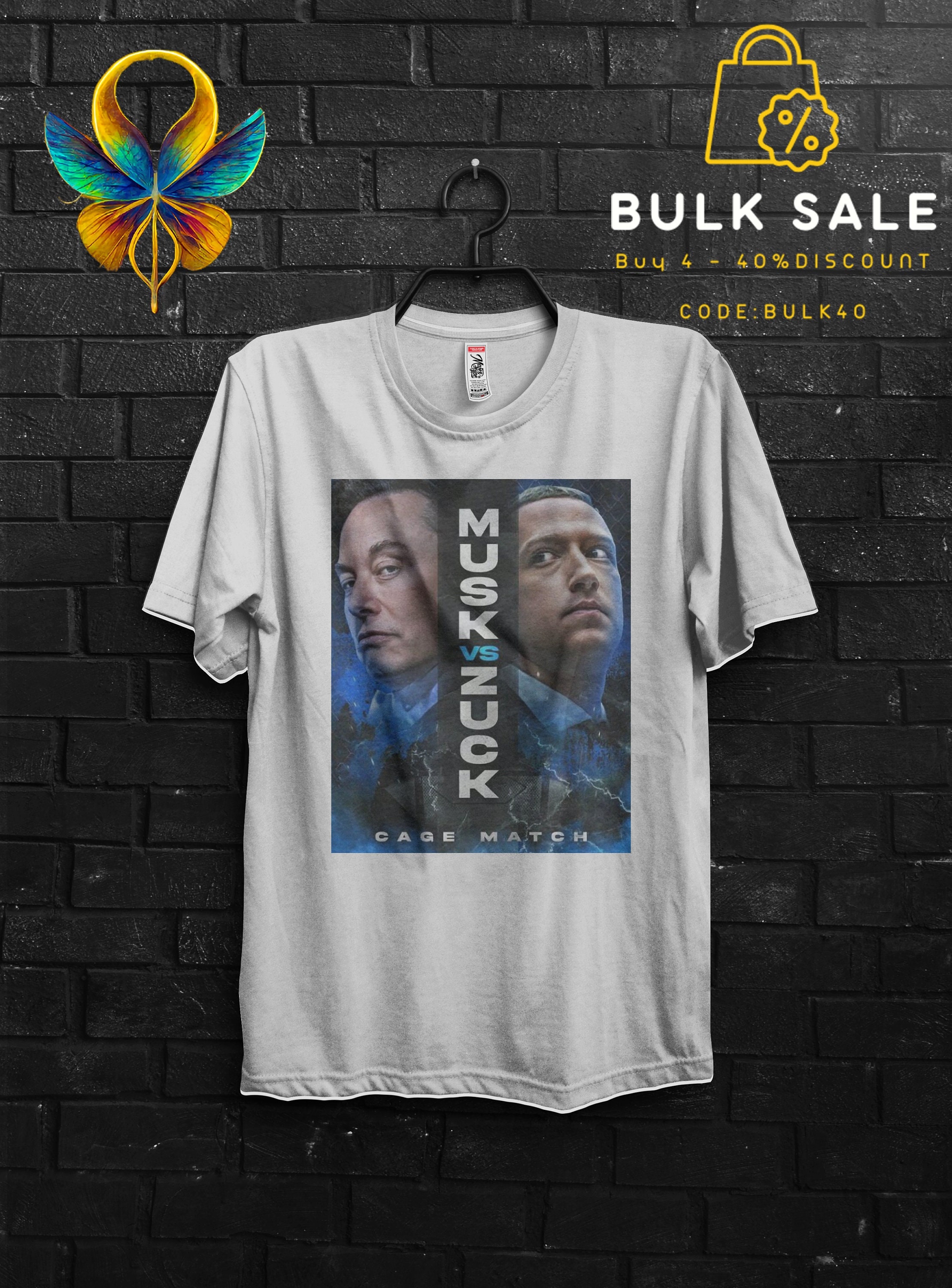 Cage Fight Match Poster MMA Elon Musk VS Mark Zuckemberg 202 | Inspire ...