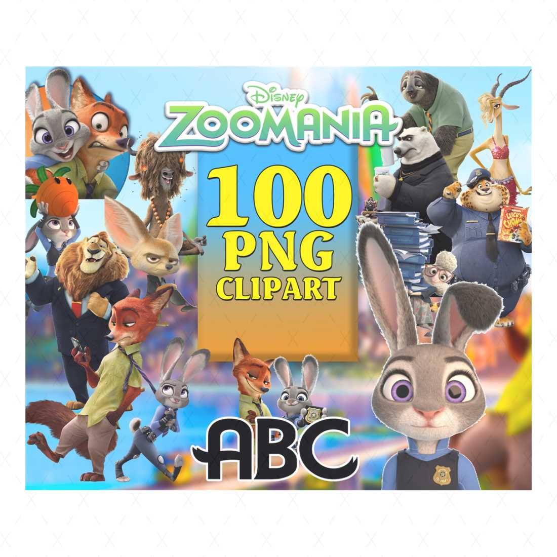 100 Zootopia Clipart Bundle, Animals Cartoon Movie Clipart, | Inspire ...