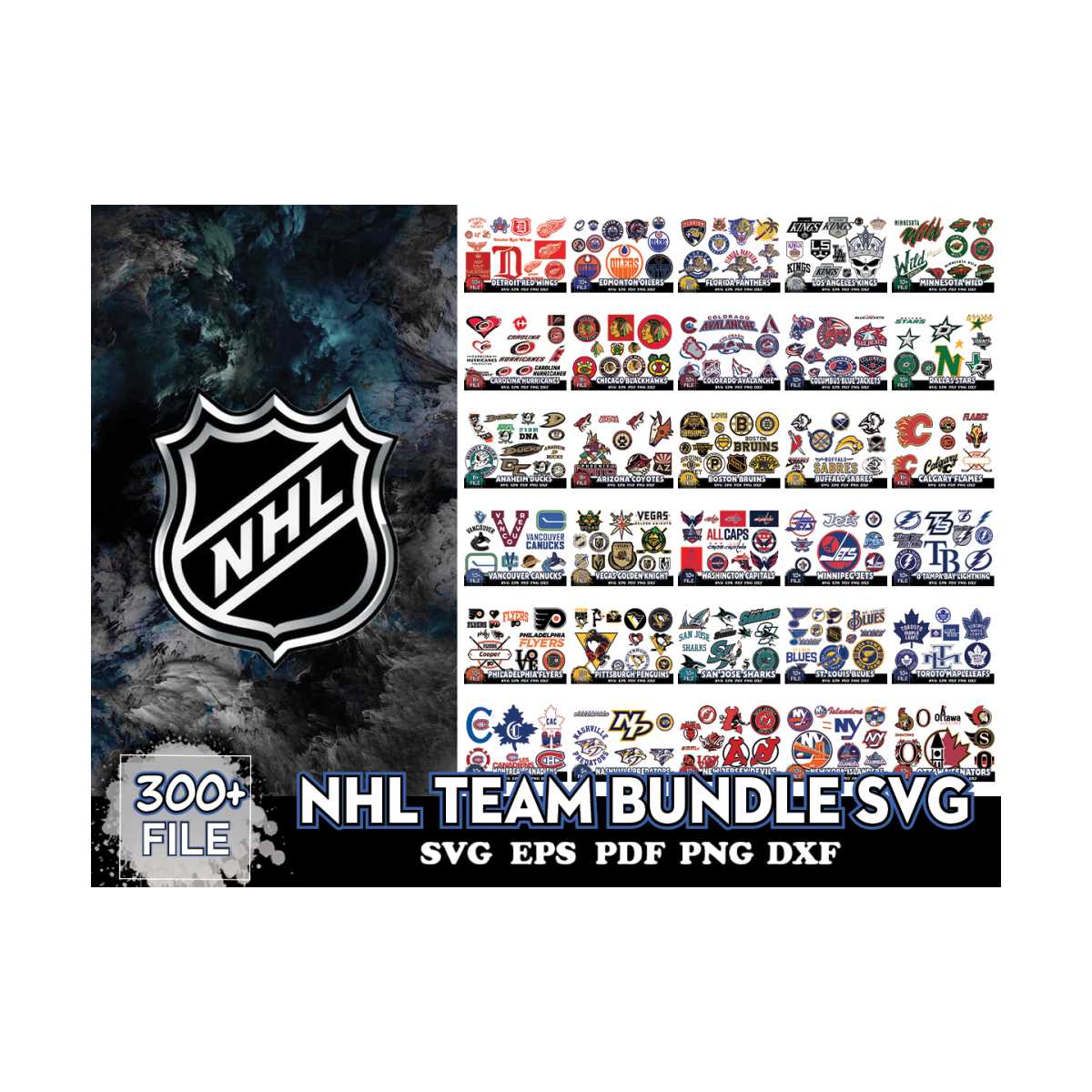 100 Files NHL Team Bundle Svg, Sport Svg, NHL Team Svg | Inspire Uplift