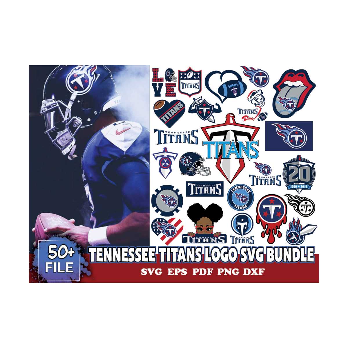 Tennessee Titans Logo Svg Bundle, Titans Logo Svg, NFL Svg, | Inspire ...