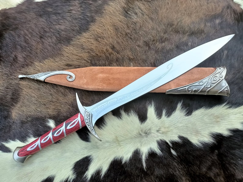 Short Steel Sword with Scabbard, LOTR Sword, Battle Ready St | Inspire ...