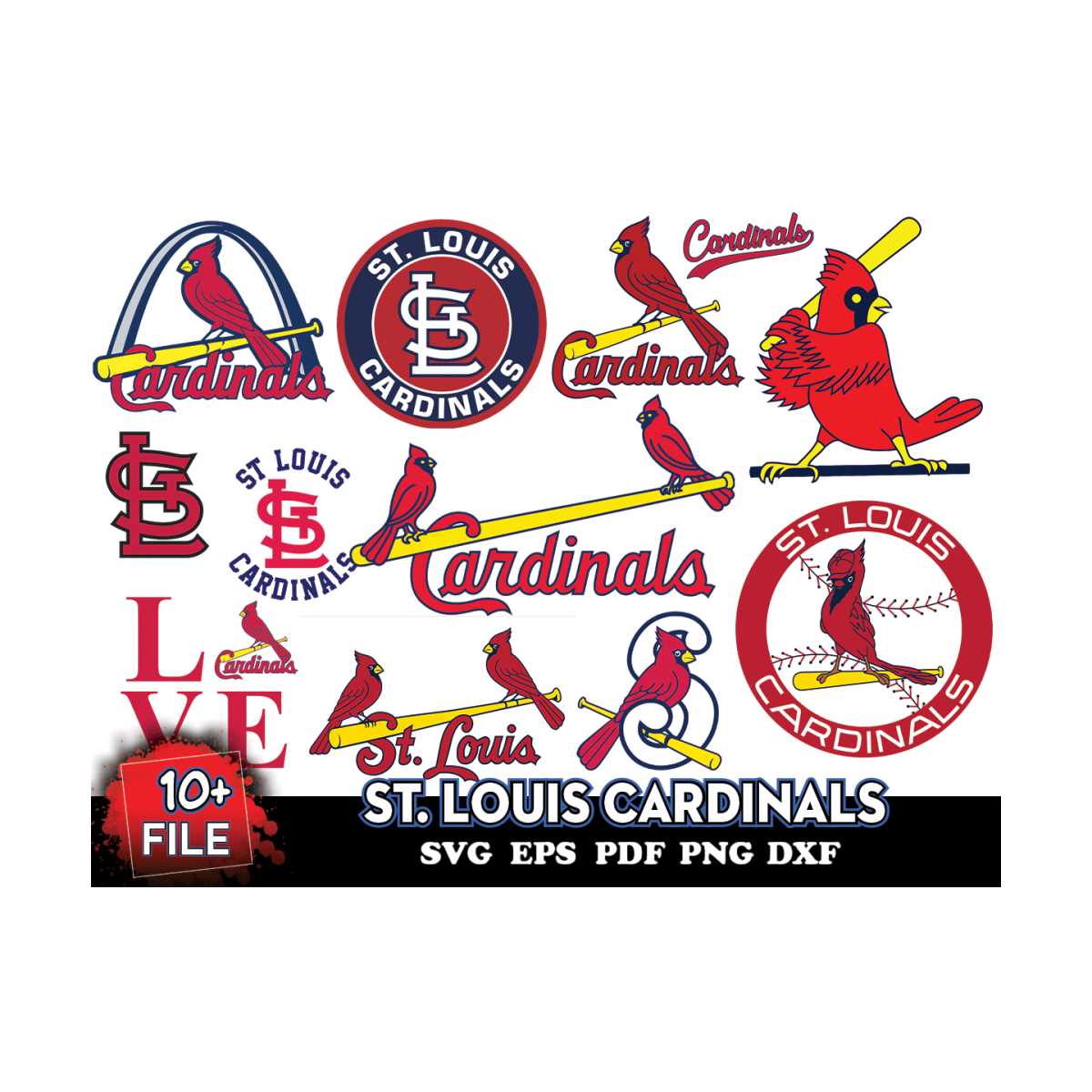 10 FILE St. Louis Cardinals Svg Bundle | Inspire Uplift