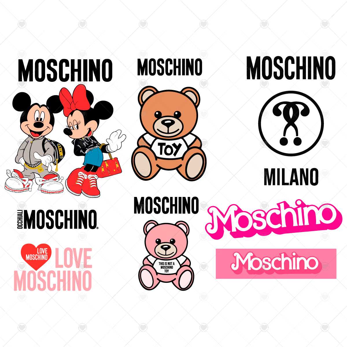 Moschino Logos Svg Bundle, Trending Svg, Moschino Svg, Mosch | Inspire ...
