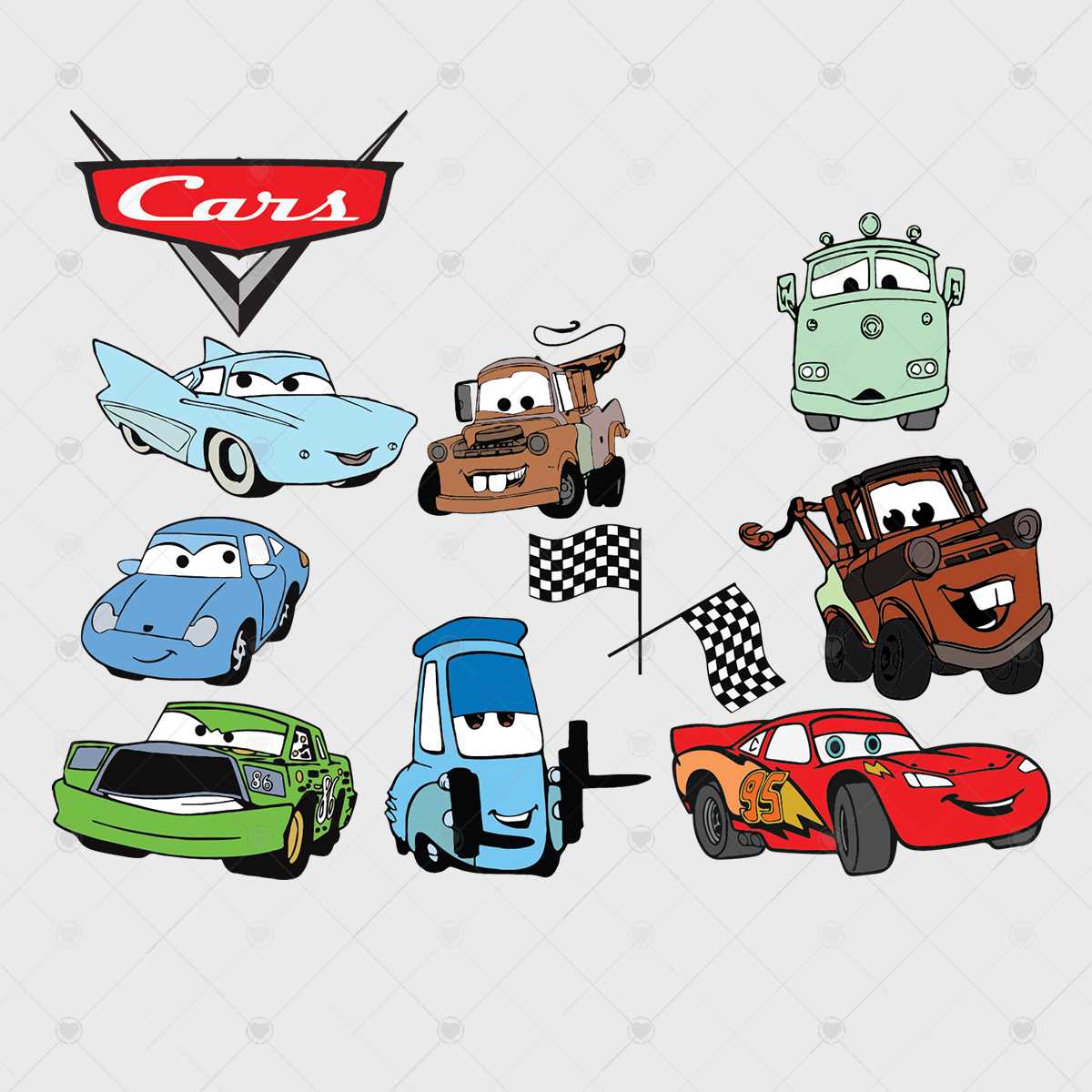 Disney Cars Svg Bundle, Trending Svg, Cars Svg, Toy Cars Svg - Inspire ...