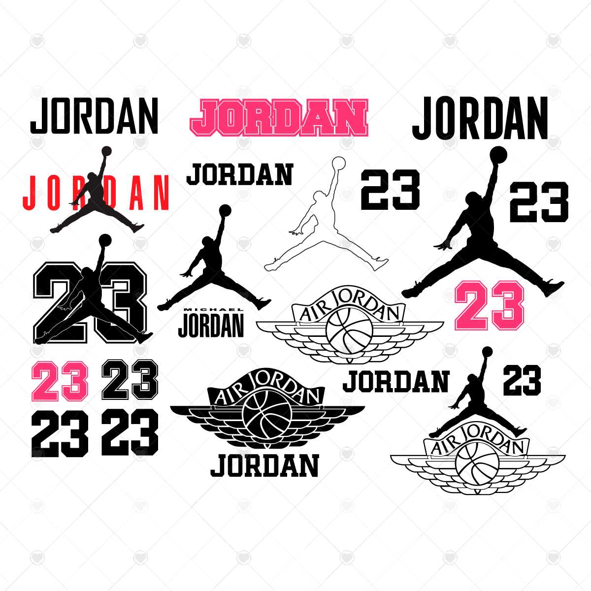 Jordan Logos Svg Bundle, Trending Svg, Jordan Svg, Jordan 23 | Inspire ...