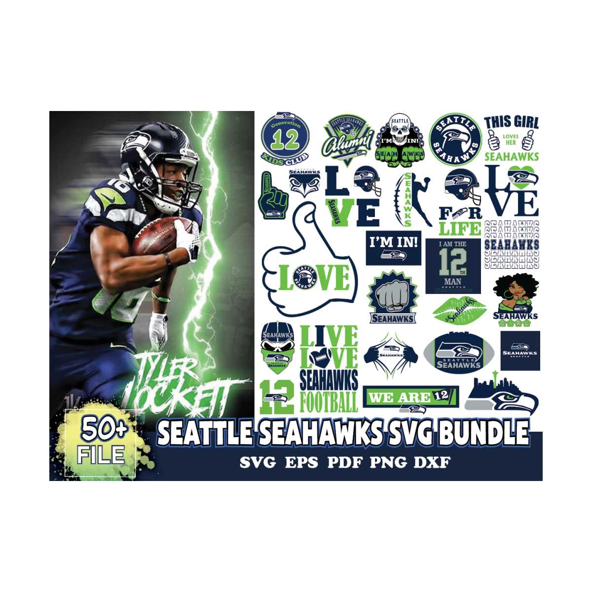 Seattle Seahawks Svg Bundle, Seahawks Logo Svg, NFL Svg, Foo | Inspire ...