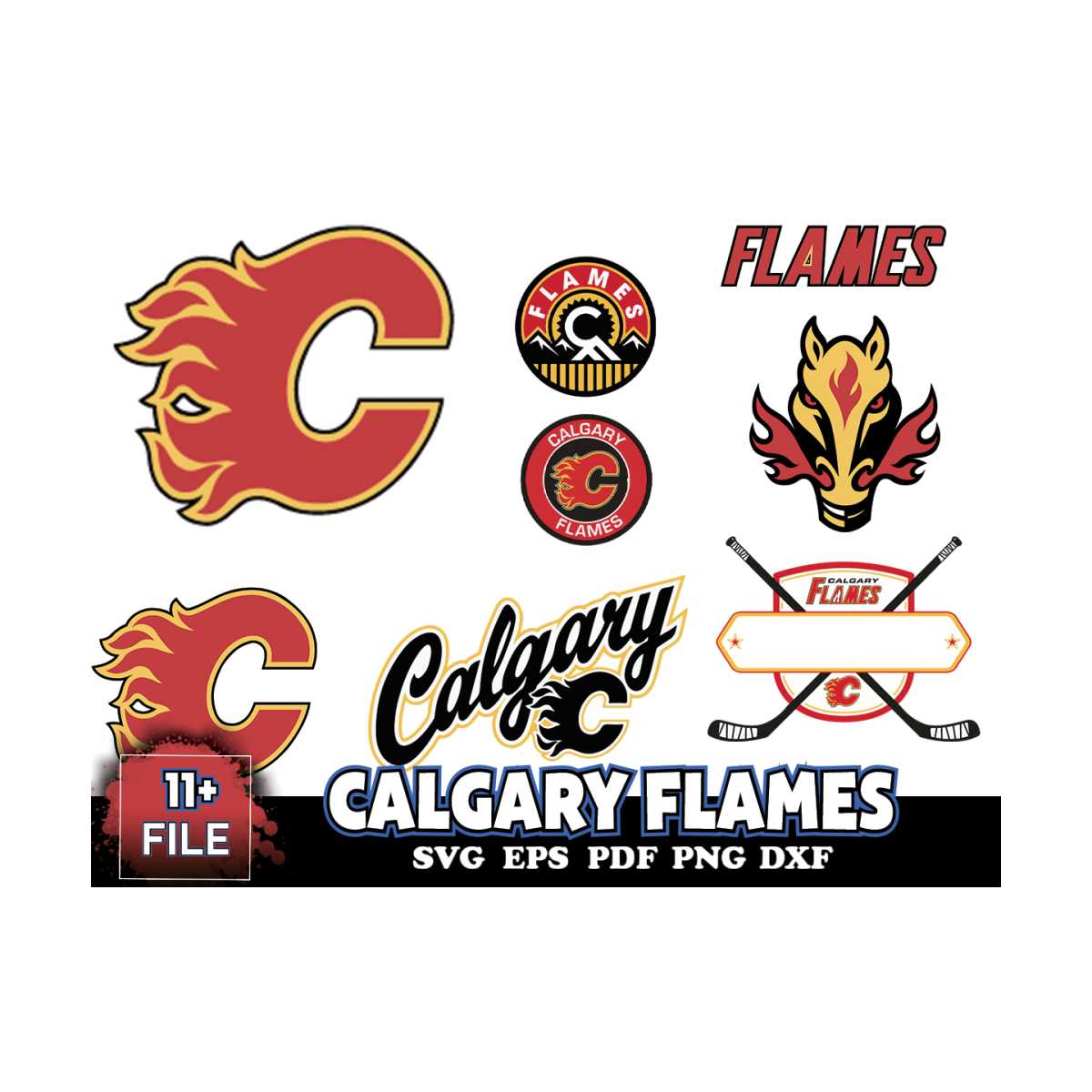 10 FILE Calgary Flames Svg Bundle | Inspire Uplift