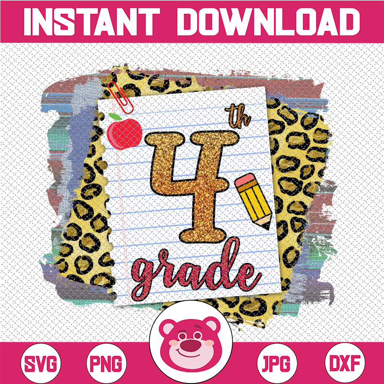 Back to school, Fourth grade leopard clipart, PNG file for s - Inspire ...