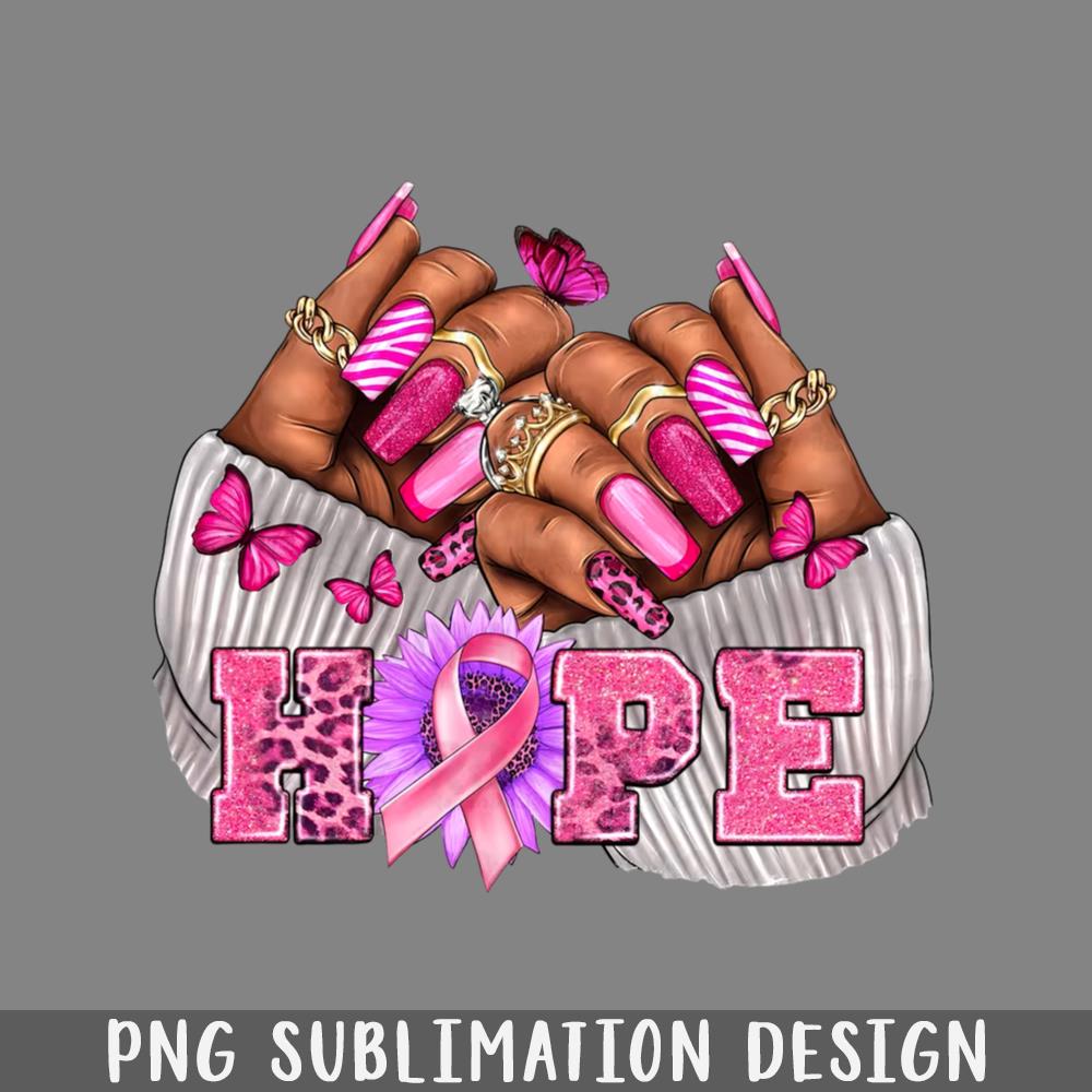 Hope Cancer Nails Svg | Inspire Uplift