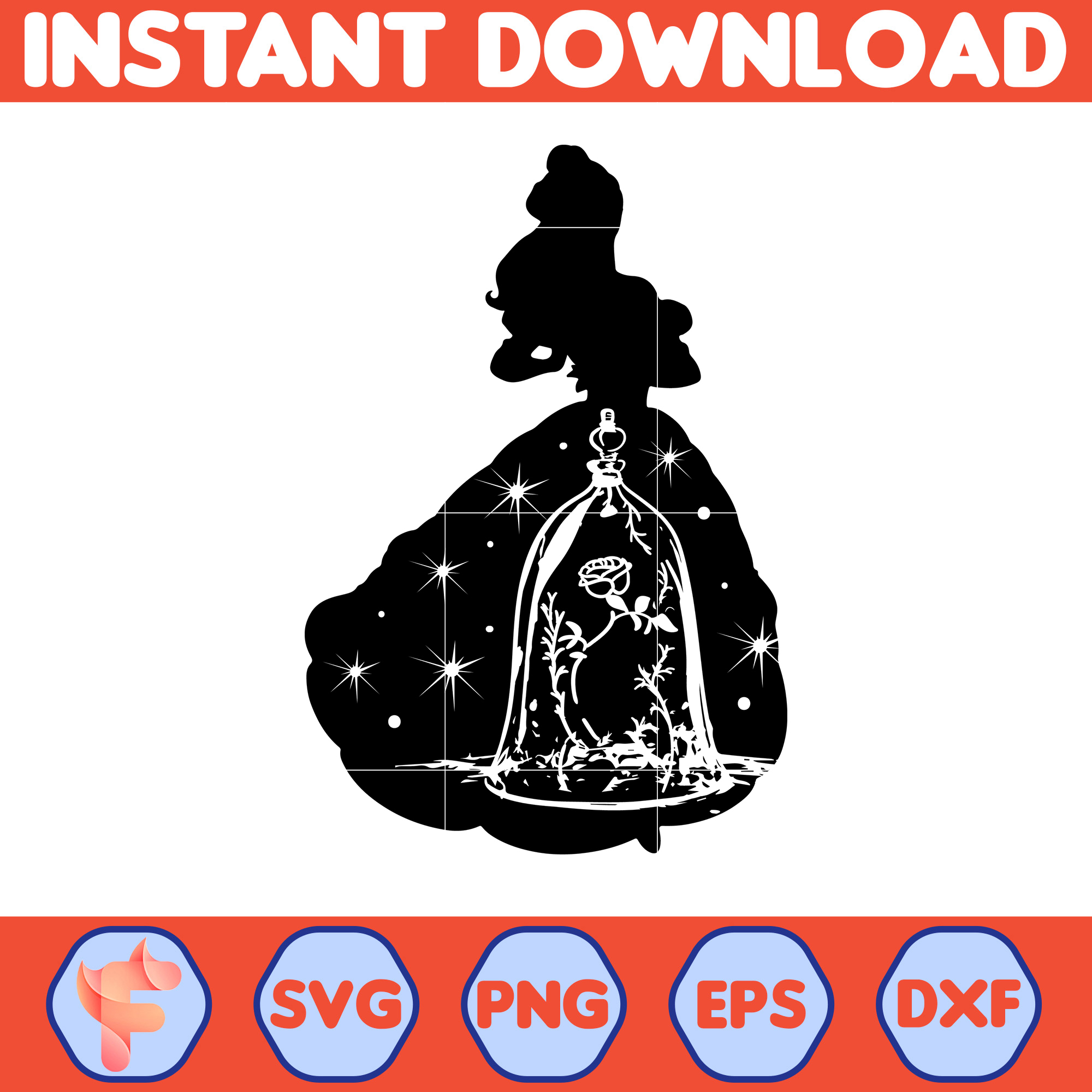 Disney Beauty And The Beast SVG, Belle Svg, Disney Svg,Beaut | Inspire ...