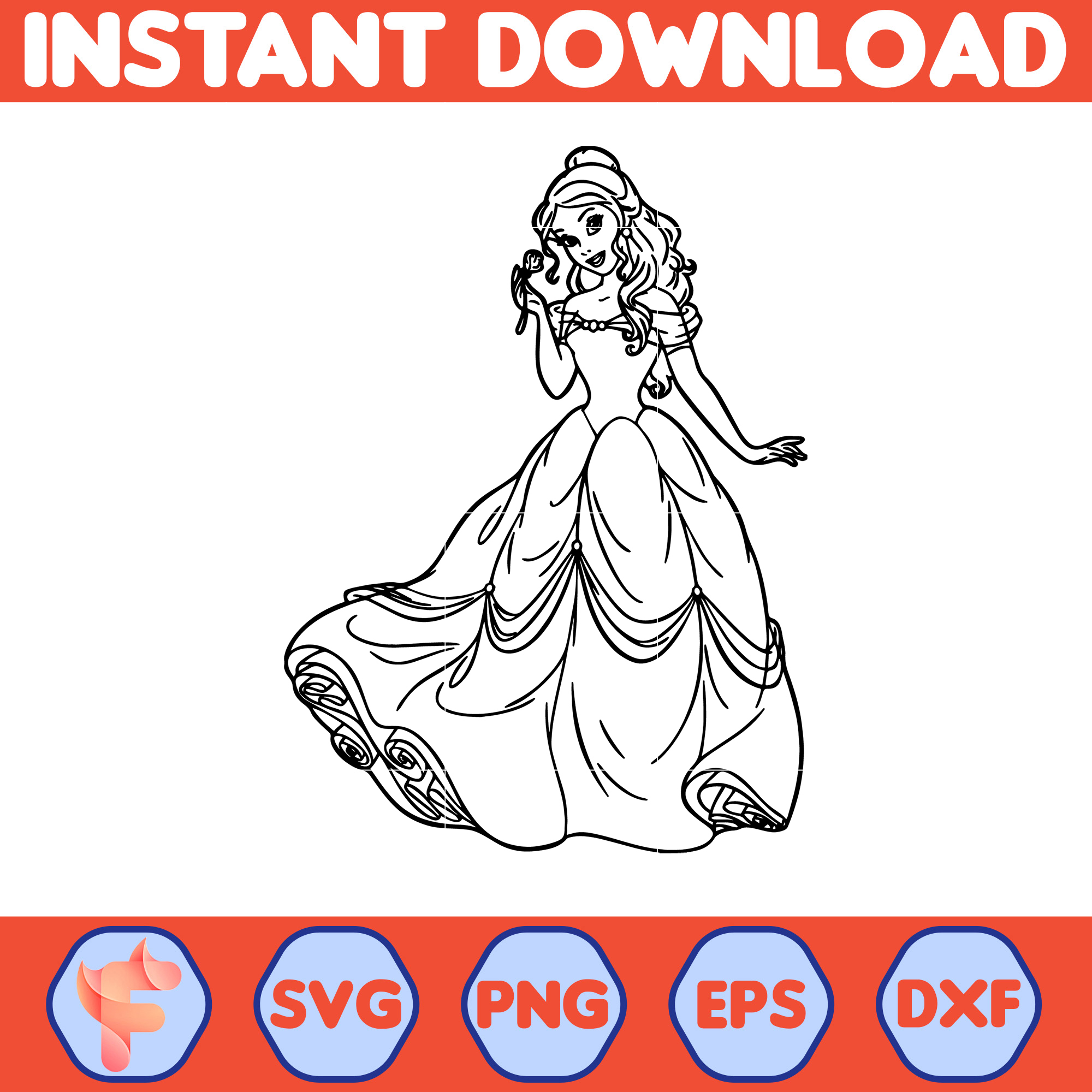Disney Beauty And The Beast SVG, Belle Svg, Disney Svg,Beaut | Inspire ...