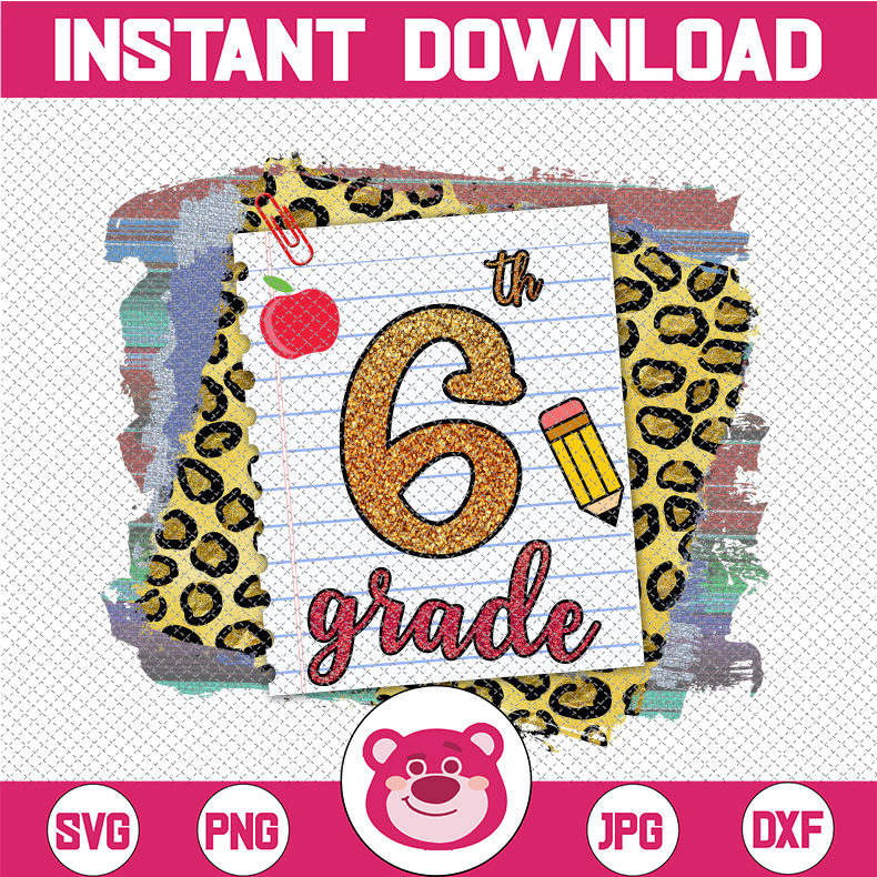 Back to school, Sixth grade leopard clipart, PNG file for su | Inspire ...