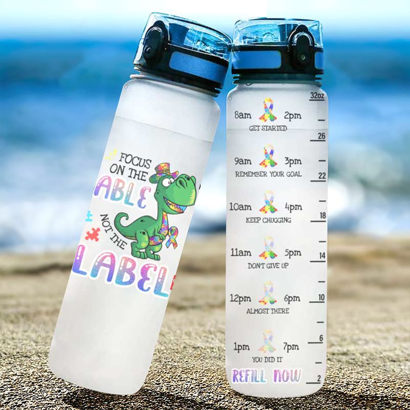 Autism Awareness Water Bottle Focus On The Able Not The Labe - Inspire ...