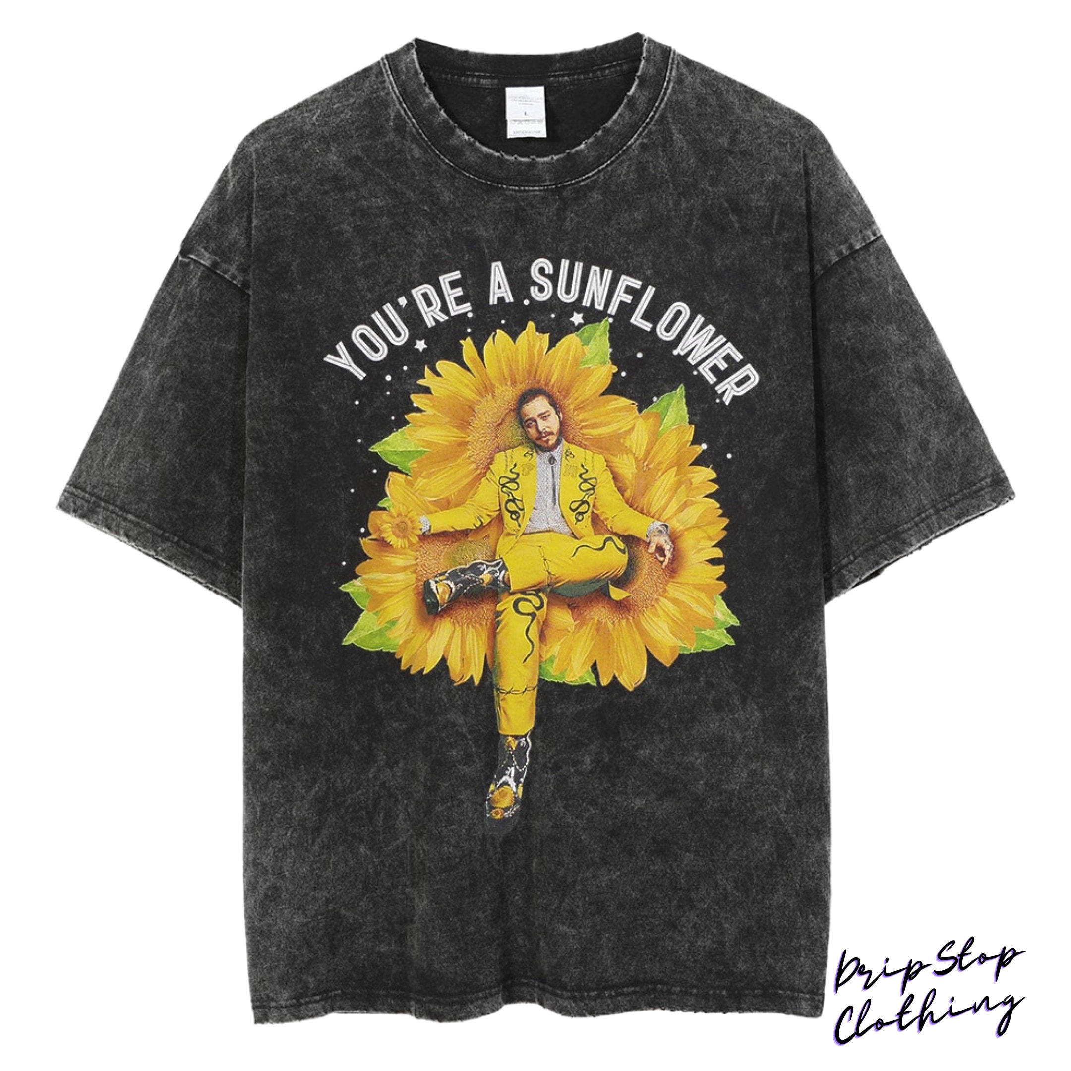 POST MALONE T-SHIRT , Concert Fan Merch Sunflower Post Malon | Inspire ...