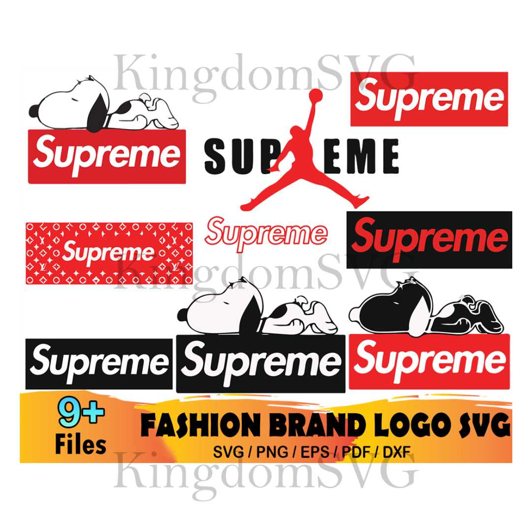 9 Supreme Bundle Svg, Supreme Logo Svg, Supreme Jordan Svg - Inspire Uplift