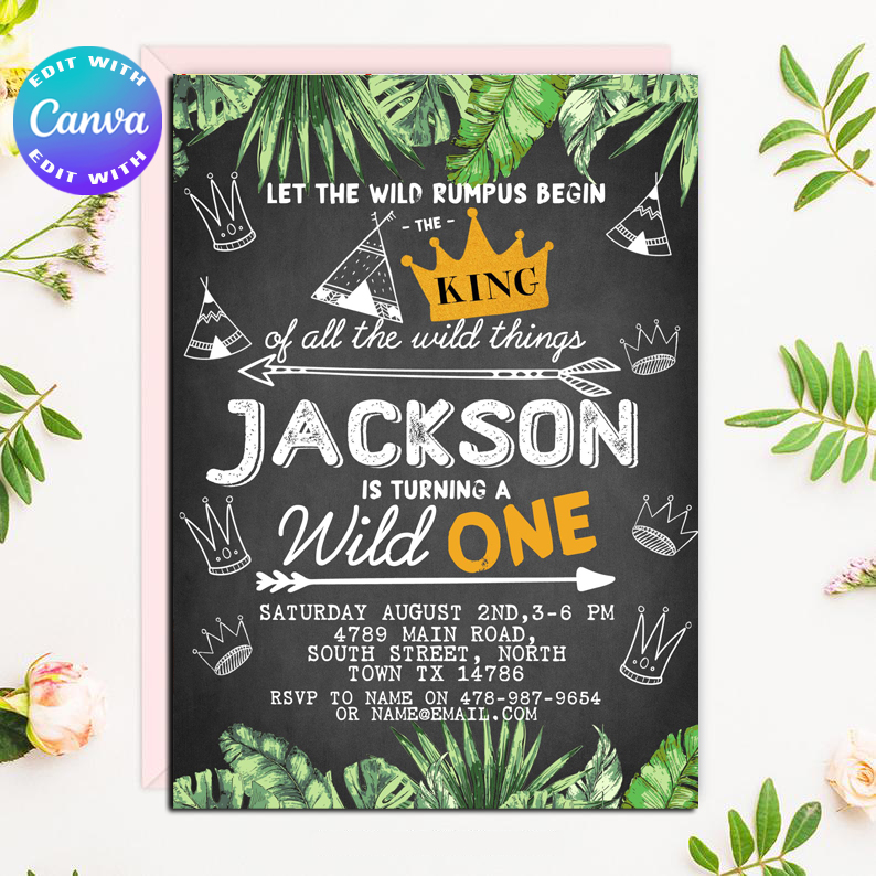 wild invitation, wild Birthday party invitation, wild birthd - Inspire ...