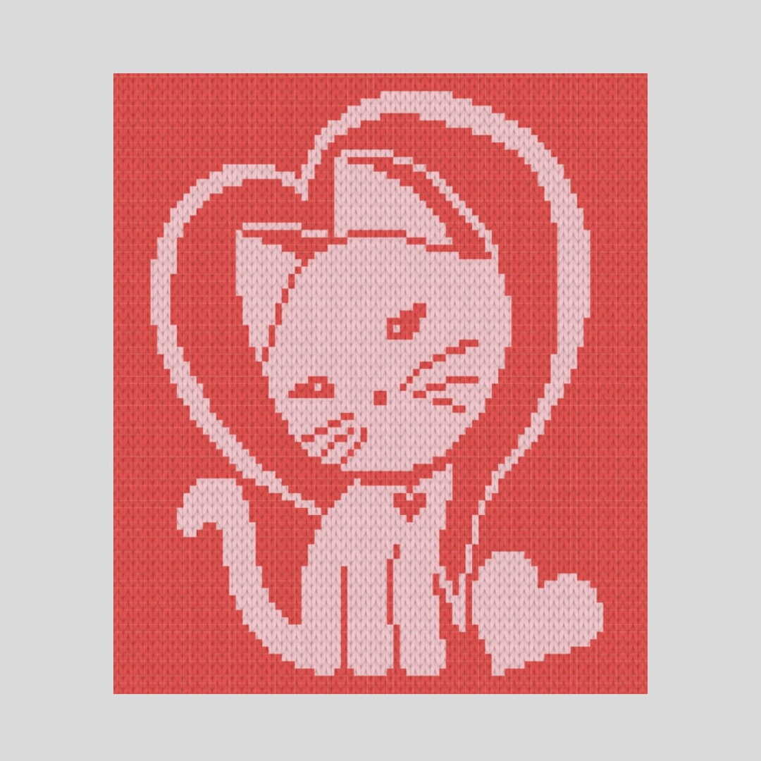 Loop yarn My cute cat blanket pattern PDF Instant Download | Inspire Uplift