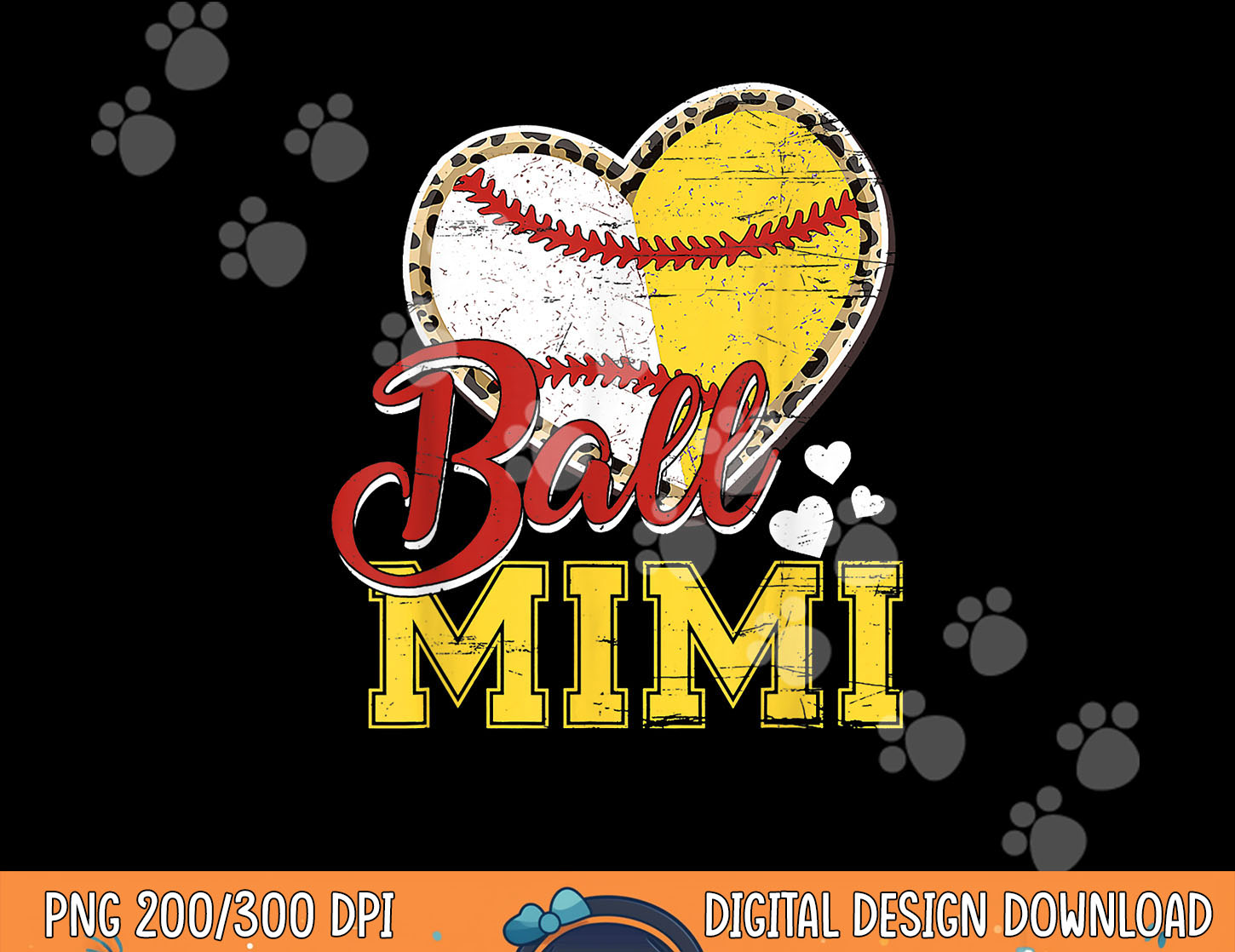 Ball Mom Baseball Softball Mimi Team Sports png, sublimation - Inspire ...